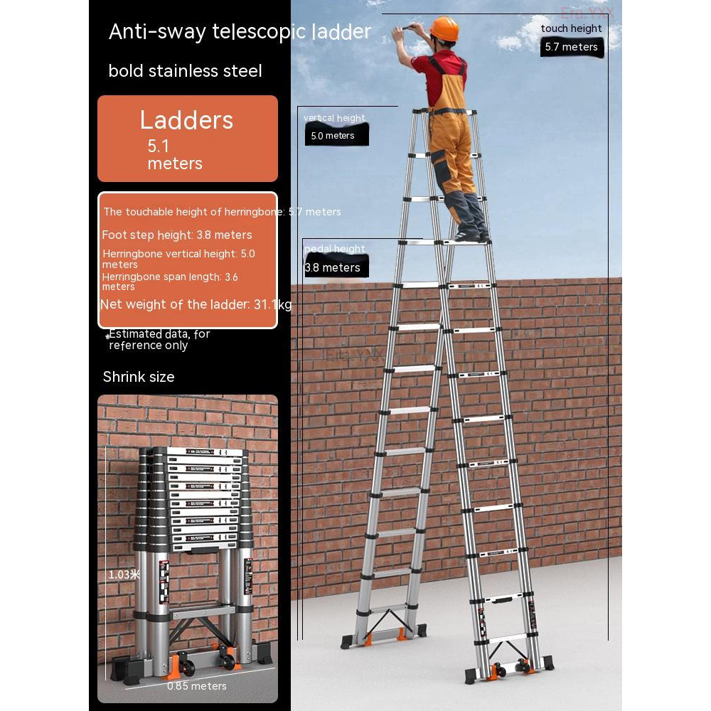 8m Ladder Telescopic Ladder Herringbone Ladder Lifting Engineering ...