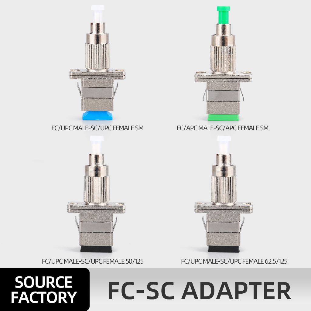 Fiber Optic FC-SC Single Mode Coupler Hybrid Connector Converter Fiber Optic Adapter for SC ...