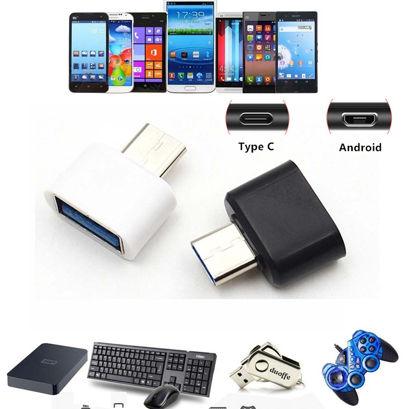 Type C OTG Convertor Android to USB Mini Portable Type C Adapter ...