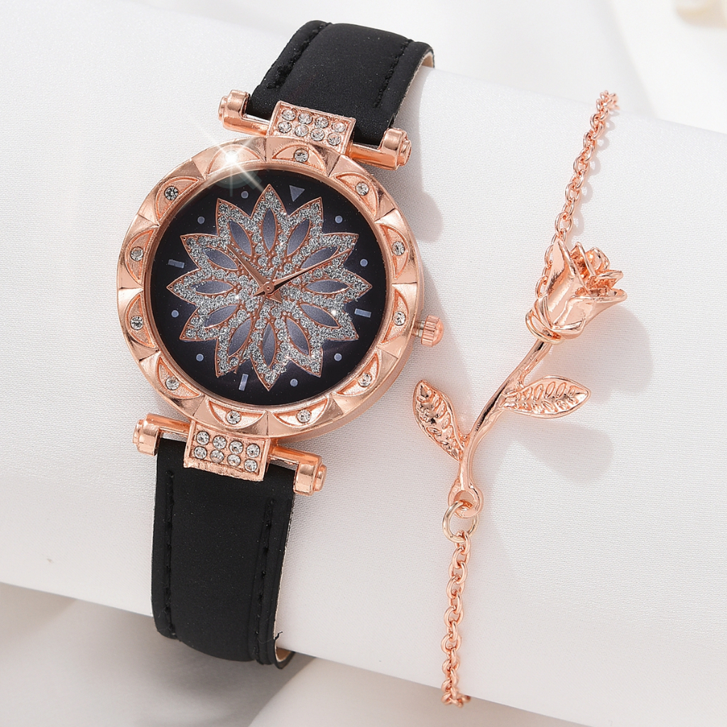 Leisure women watch flower shaped dial women watch student watch gift ...