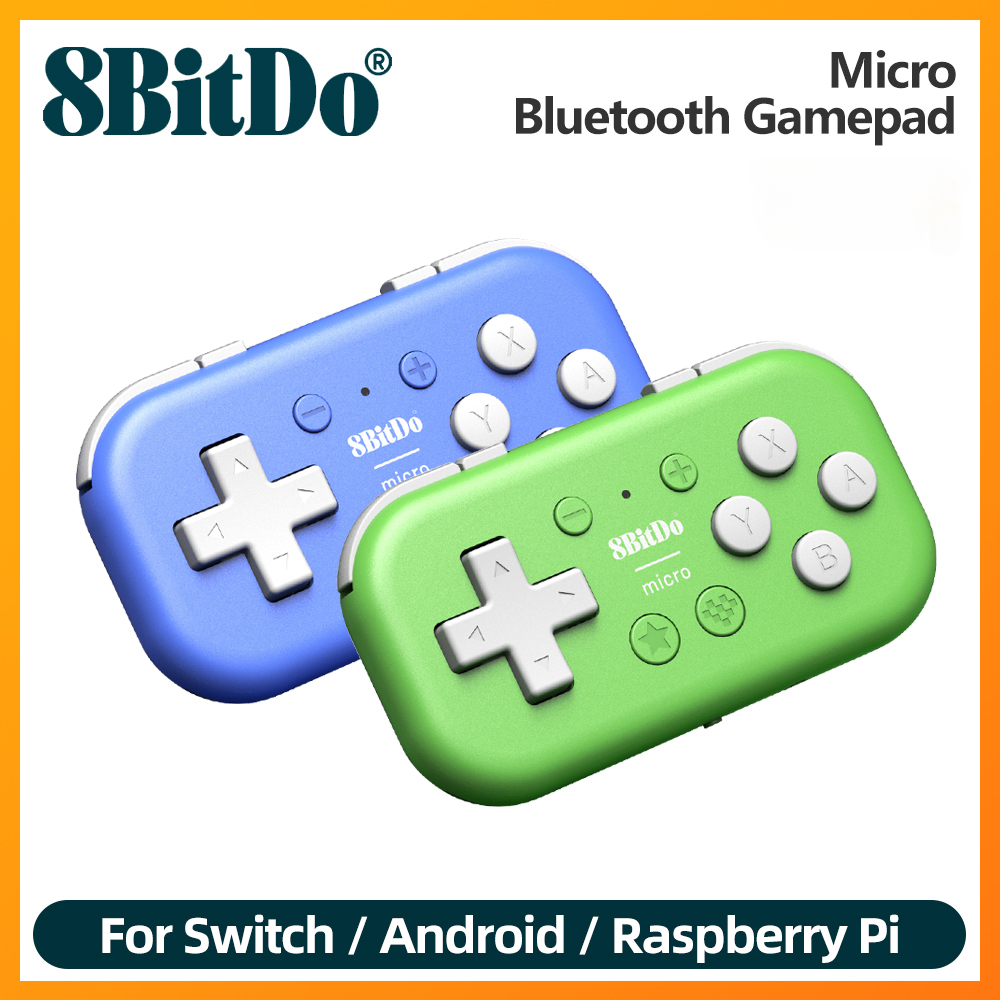 8BitDo Micro Bluetooth Controller Pocket-sized Mini gamepad for Switch, Android, and Raspberry ...