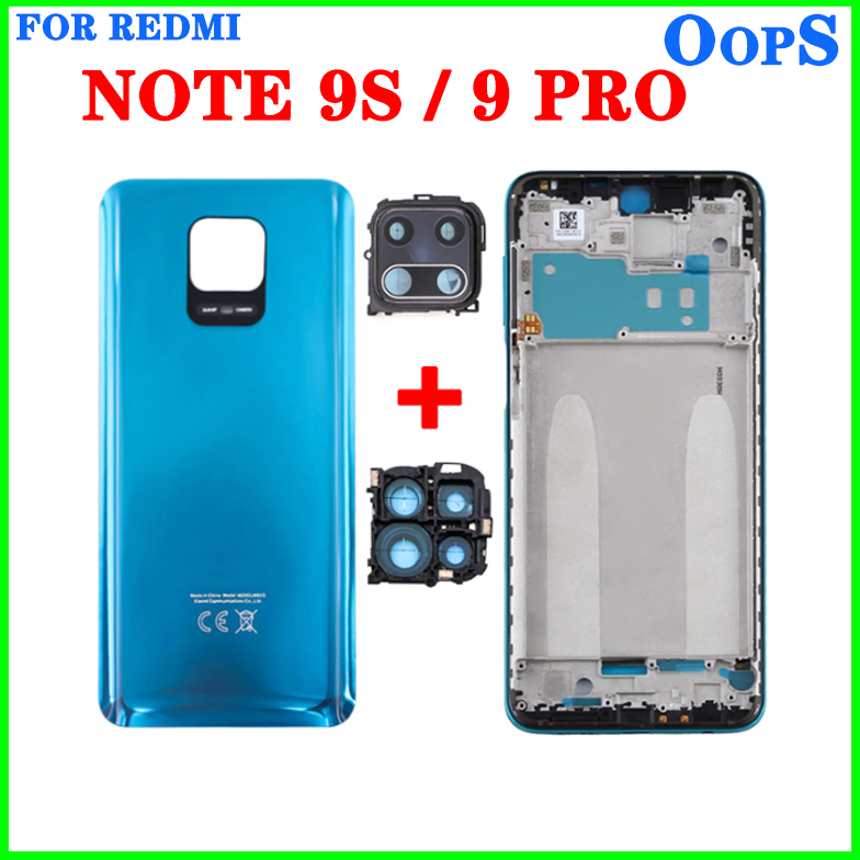 Back Battery Housing Frame For Redmi Note 9S / Note 9 Pro Back Door ...