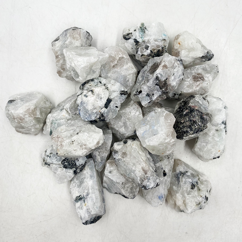 100gram/pack Natural White Moonstone Unpolished Blue Light Labradorite ...