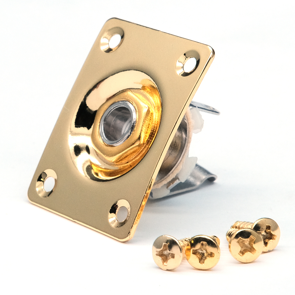 harpfeas Metal 1/4 Output Jack Plate Input Jack Socket for Tele SG ...