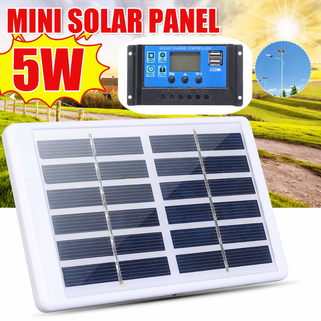 Mini Micro USB Solar panel 5W 6V Mono Solar Power Cell Module Charger with 10A/20A/30A/40A/50A ...