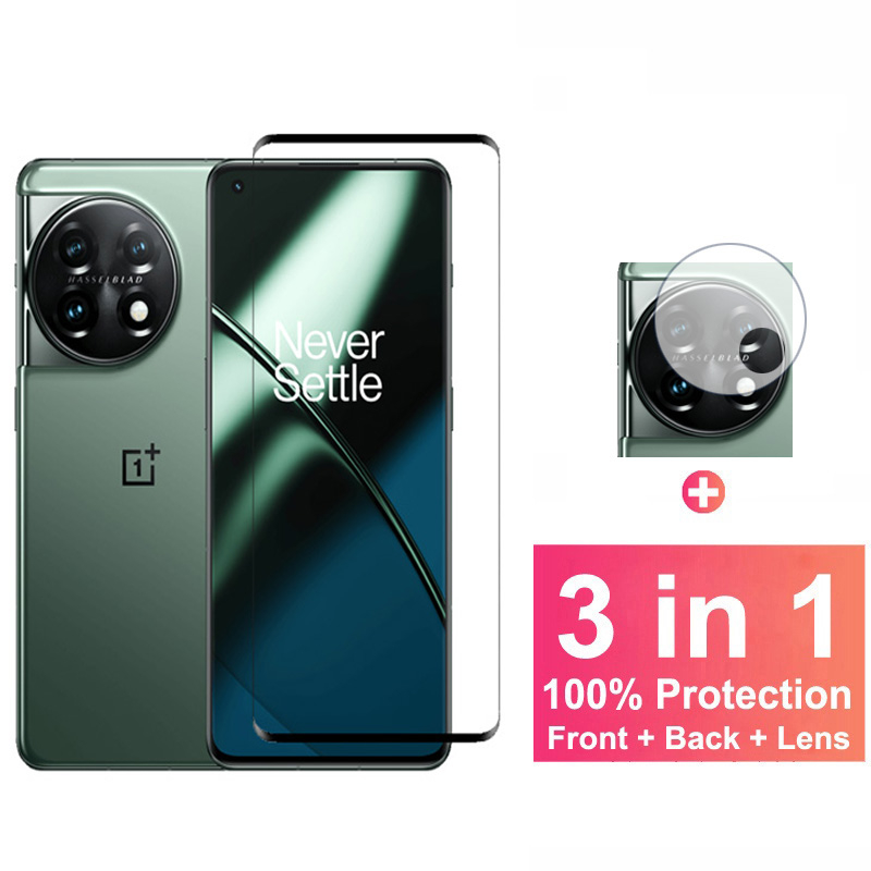 3 in 1 OnePlus 11 5G Screen Protector Tempered Glass For OnePlus 10T 10 ...