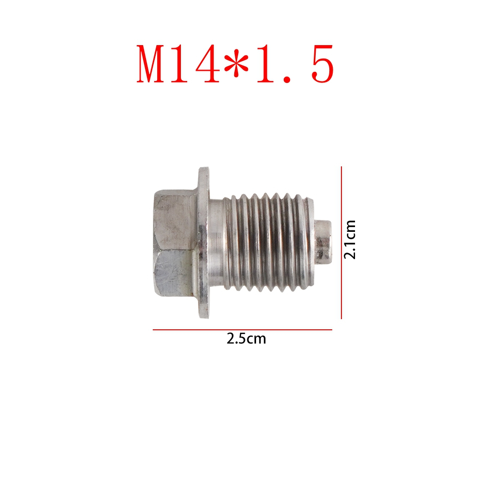 New Stainless Steel Magnetic Oil Drain Plug M12x1.25 M12x1.5 M12x1.75 M14x1.5 M16x1.5 M18x1.5 ...