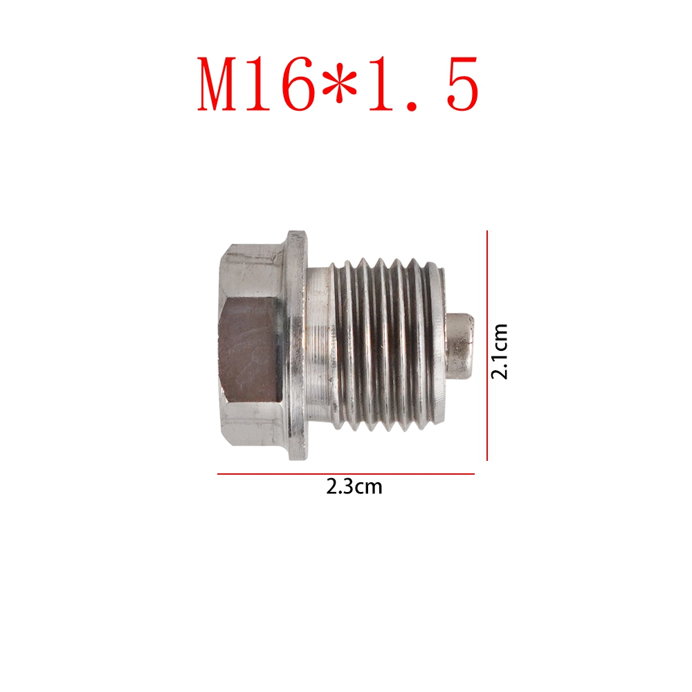 New Stainless Steel Magnetic Oil Drain Plug M12x1.25 M12x1.5 M12x1.75 M14x1.5 M16x1.5 M18x1.5 ...
