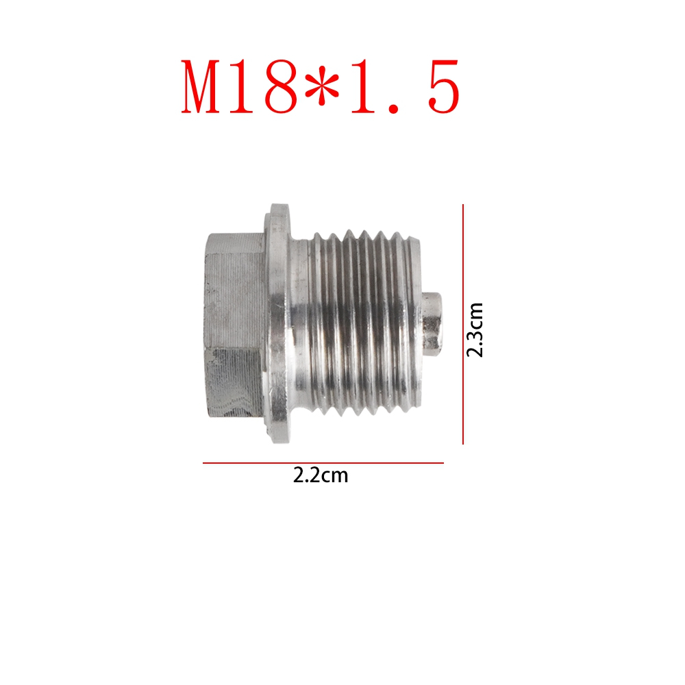 New Stainless Steel Magnetic Oil Drain Plug M12x1.25 M12x1.5 M12x1.75 M14x1.5 M16x1.5 M18x1.5 ...