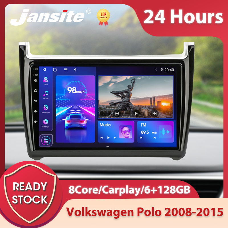 Jansite 2DIN Android Car Radio Multimedia Player HD Touch Screen FM DVD ...