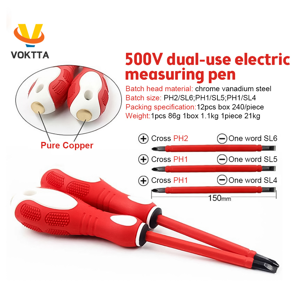 VOKTTA [Ready stock] Dual Purpose Electrical Test Pen with Voltahe Test ...