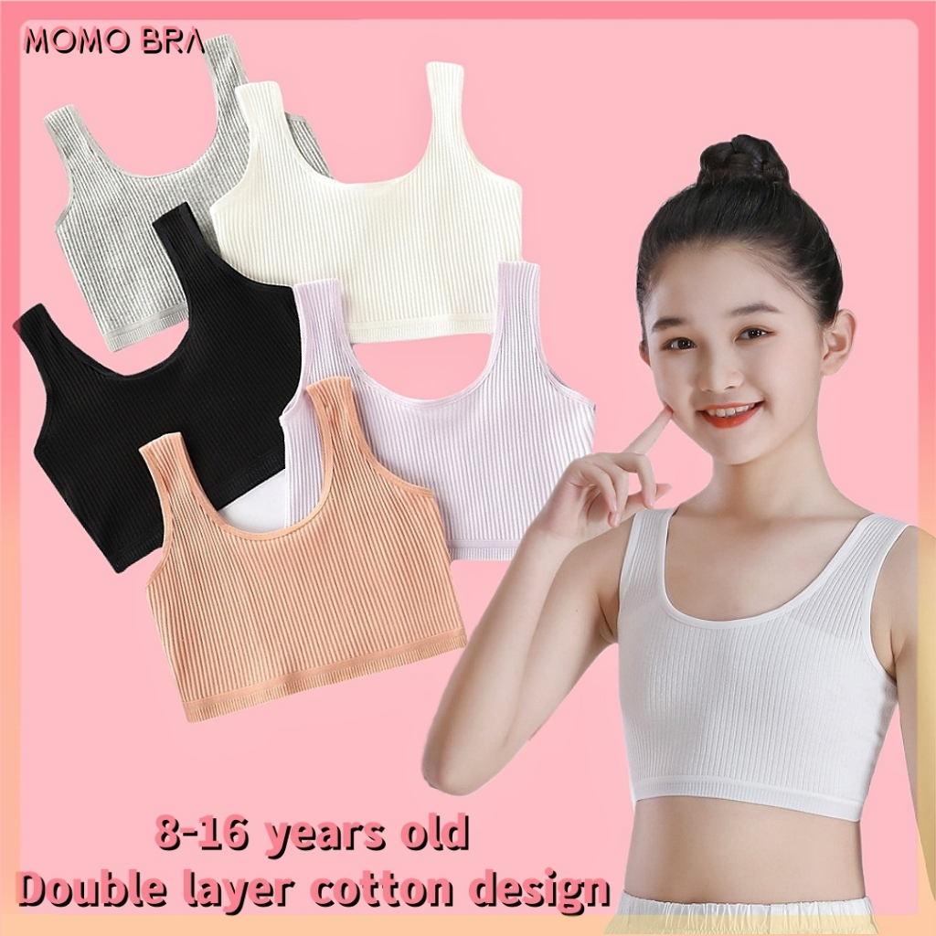 MOMO 8-16yrs Kids Bra Girls' Training Bra Underwear Infant Bra Anti ...