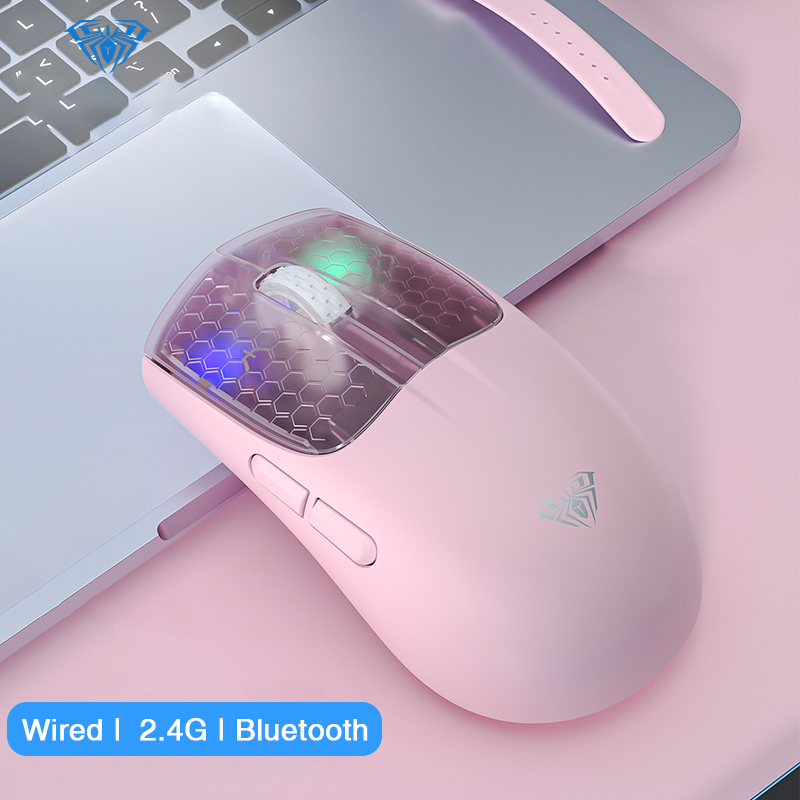 AULA SC560 Wireless Mouse E-sports Mouse Three-mode Connection Wired/2 ...