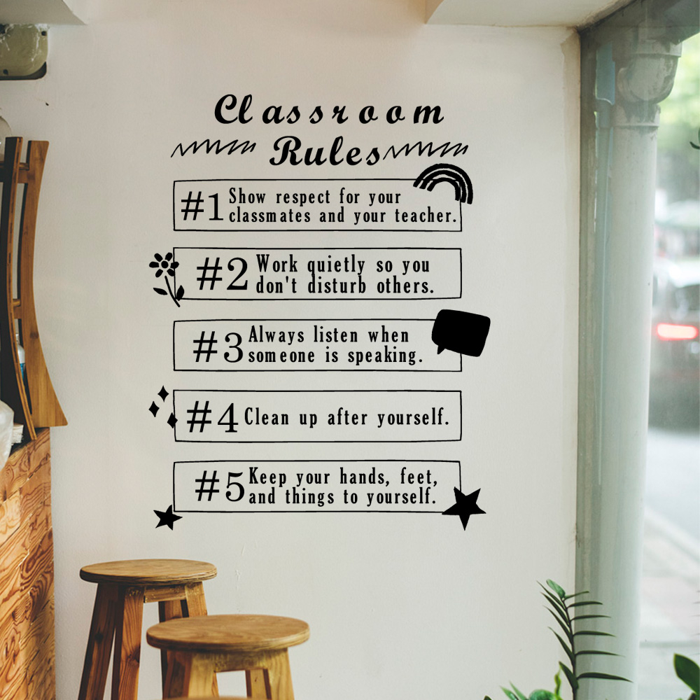 Classroom Rules Wall Sticker For Classroom Wall Decal Sticker School ...
