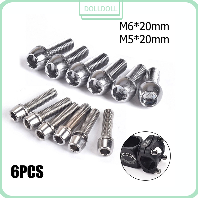 【STOCK】BIKE Accessories 6PCS/Box Bolts MTB Stem Screws M5/M6 Road Bike ...