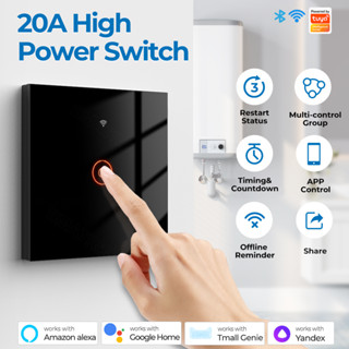 SMATRUL UK 20A WiFi switch 4400W Tuya Smart Life App remote control ...