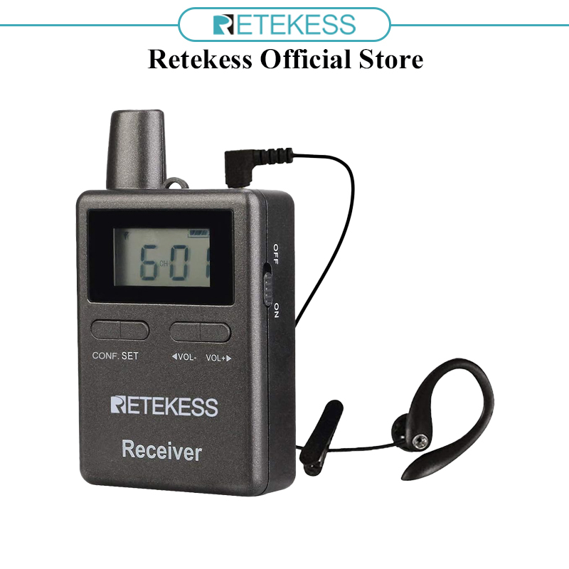 RETEKESS TT105 Tour Guide Receiver With Earphone Wireless Church Translation Audio Tour Guide ...