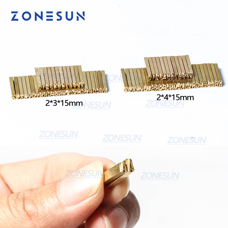 ZONESUN 3mm 4mm Letter Stamp Set of Coding Machine Letter Number Symbol ...