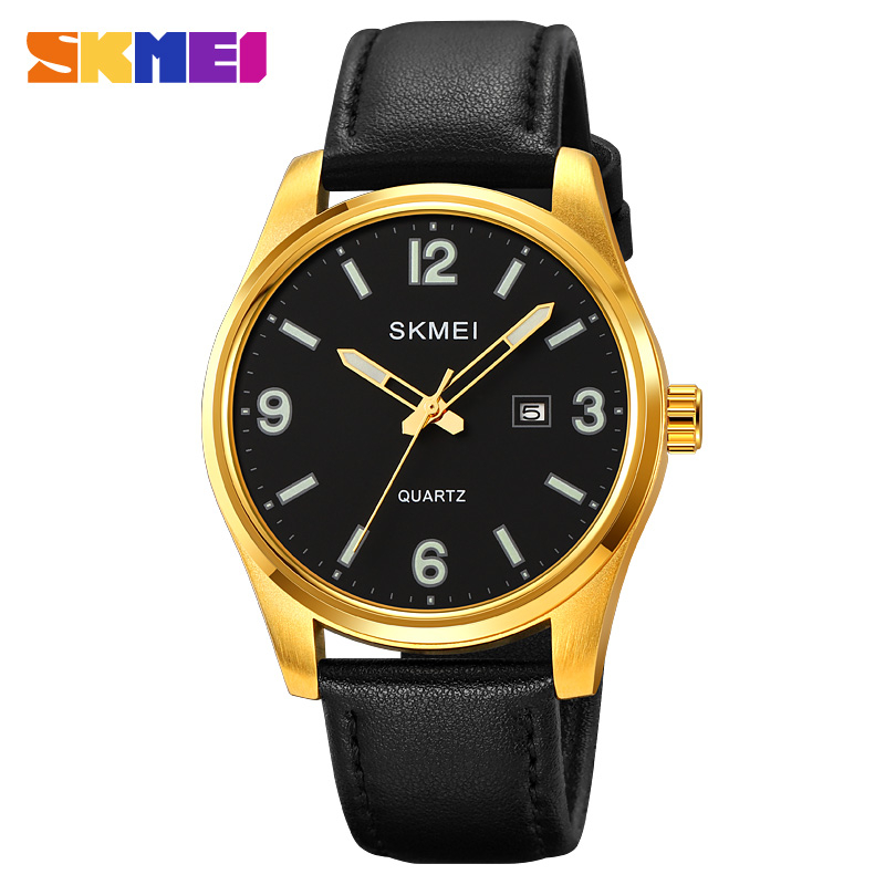 Skmei Men Watch Original Fashion Waterproof Quartz Watch Leather strap ...