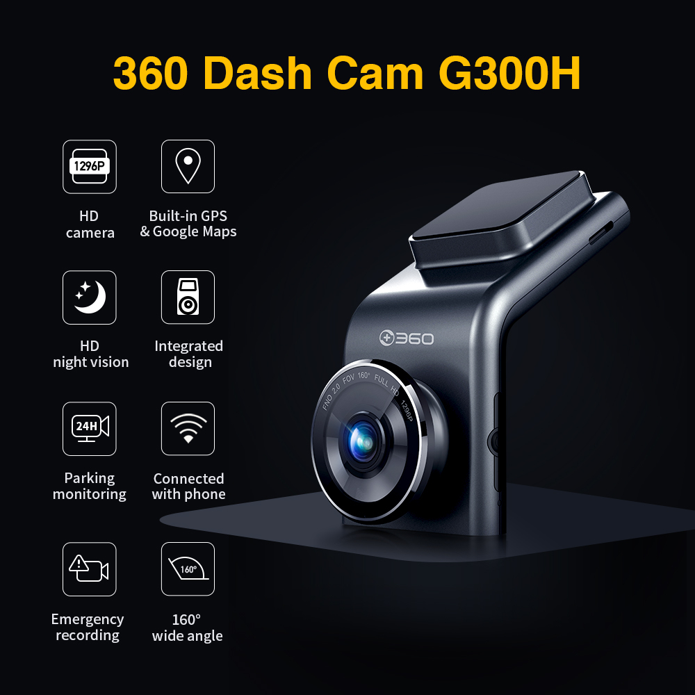 Botslab by 360 dashcam G300H 1296P FHD Built-in GPS | Shopee Malaysia