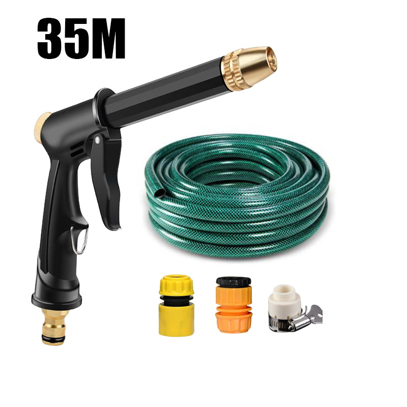 10M-50M Green Hose Garden Hose Spray High Pressure Car Wash Spray Gun ...