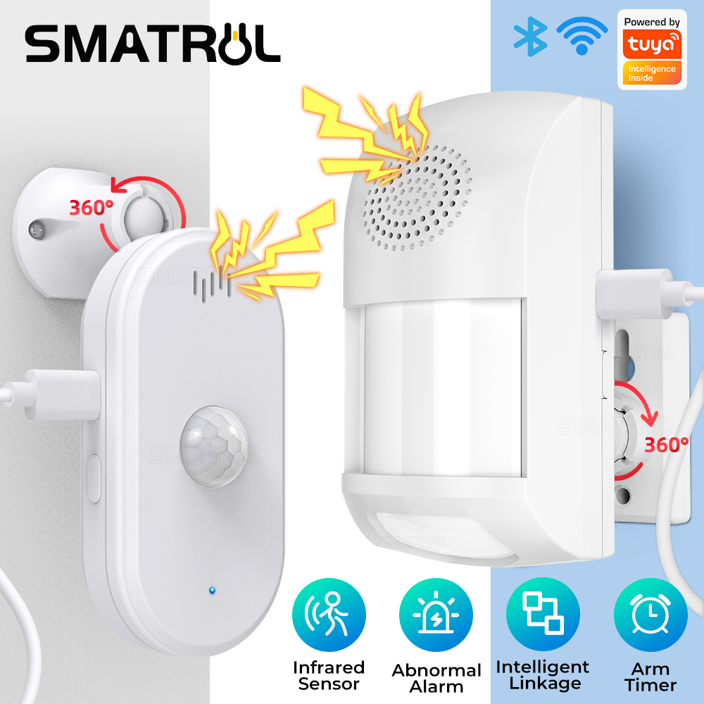 SMATRUL Tuya Smart WiFi PIR Motion Sensor Usb Home Burglar System ...