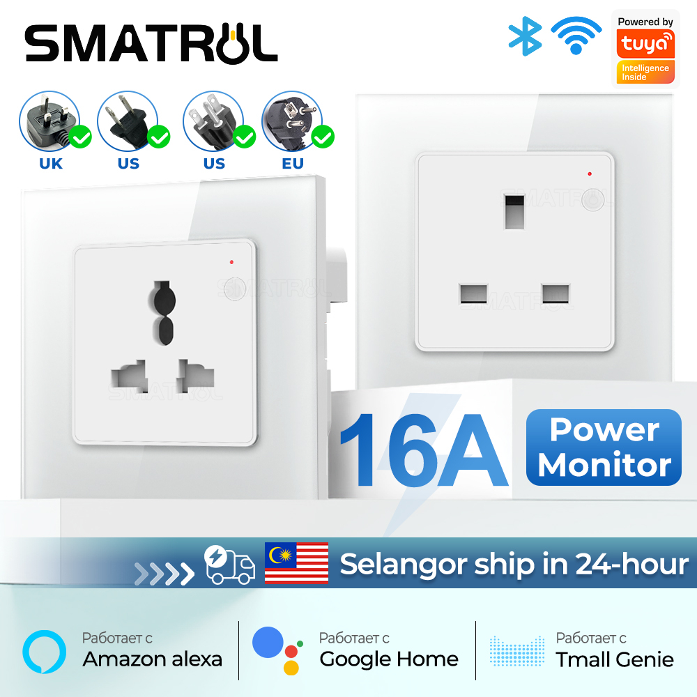 SMATRUL wifi plug socket US EU UK Plug Power Monitor 16A WiFi Wall ... SMATRUL wifi plug socket US EU UK Plug Power Monitor 16A WiFi Wall ...