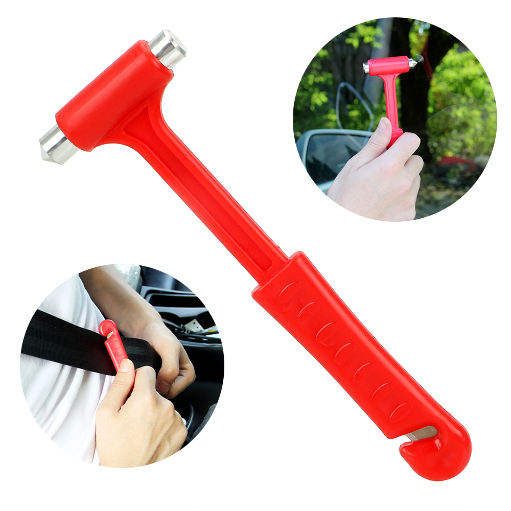 1Pc Mini Car Safety Hammer Life Saving Escape Emergency Hammer Seat Belt Cutter Window Glass ...