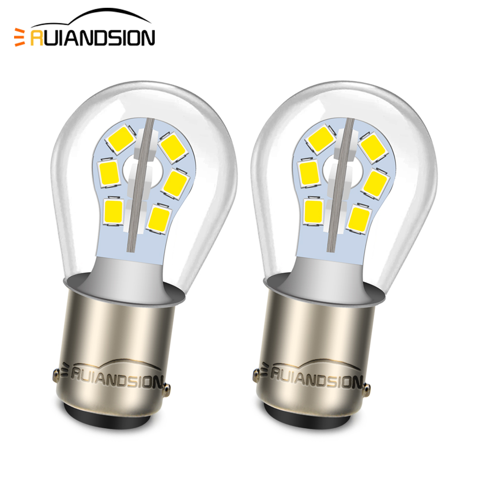 2X Ruiandsion Super Bright BA15D LED Reverse Light Bulb AC/DC 12V 24V ...