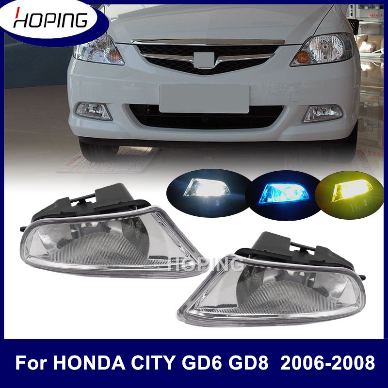 Front bumper fog light For HONDA CITY GD8 2006 2007 2008 Grille Fog ...