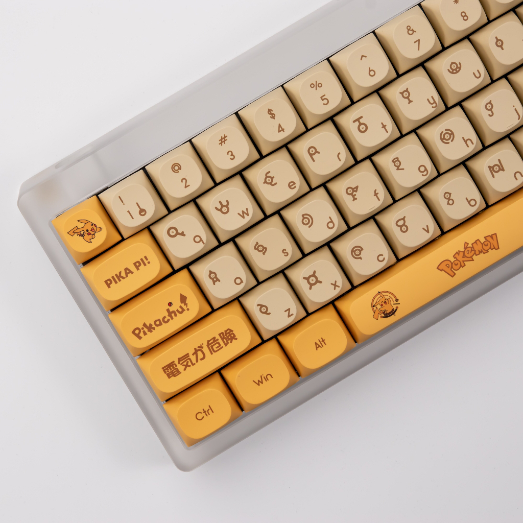 【Keycap Only】Pikachu Keycap 129 Keys MA Profile PBT Sublimation For ...