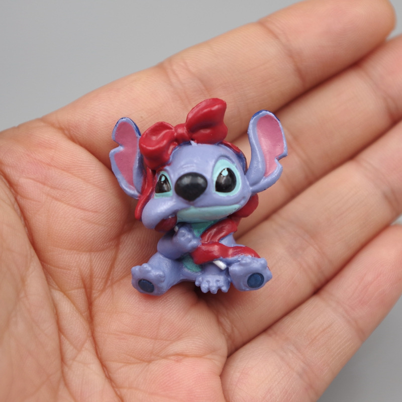 1Pcs 3cm Anime Lilo & Stitch Koala Figure Stitch Eat Lollipop Cartoon Q ...