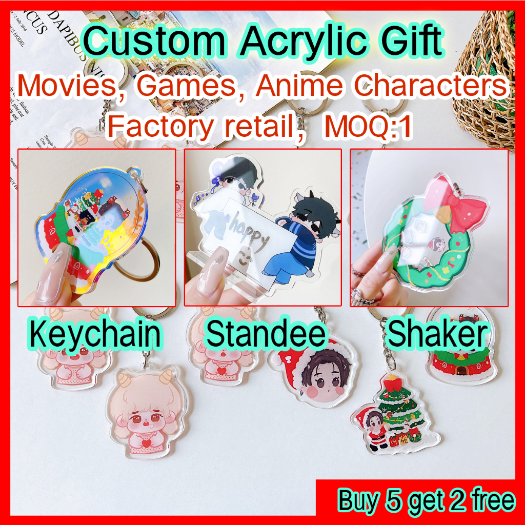 Custom keychain acrylic Transparent custom printed Shaker keychain ...