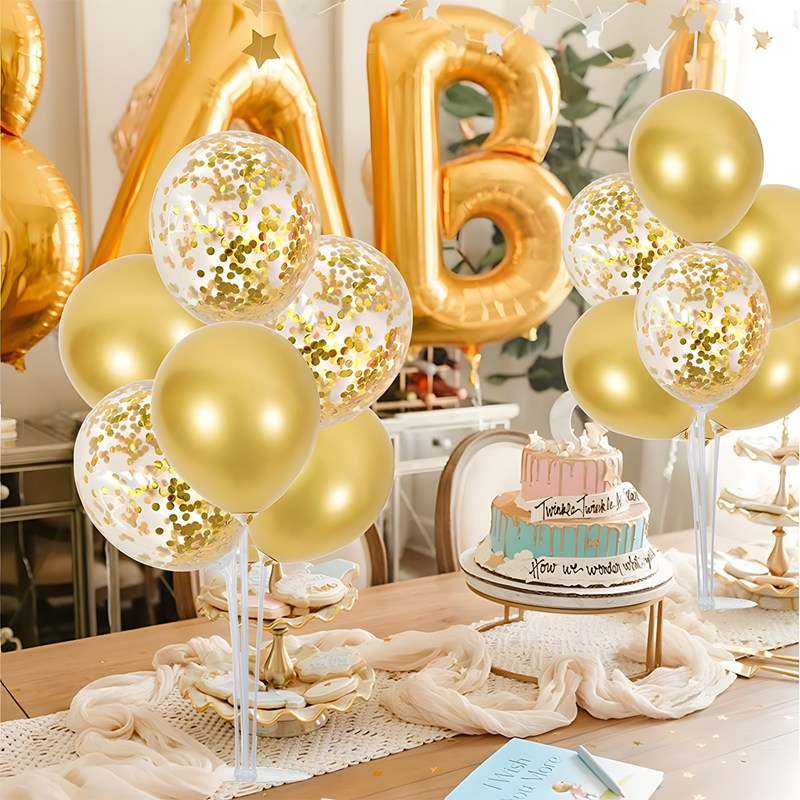 40.5inch Table Balloon Stand Holder Balloon Table Float Base with Gold ...