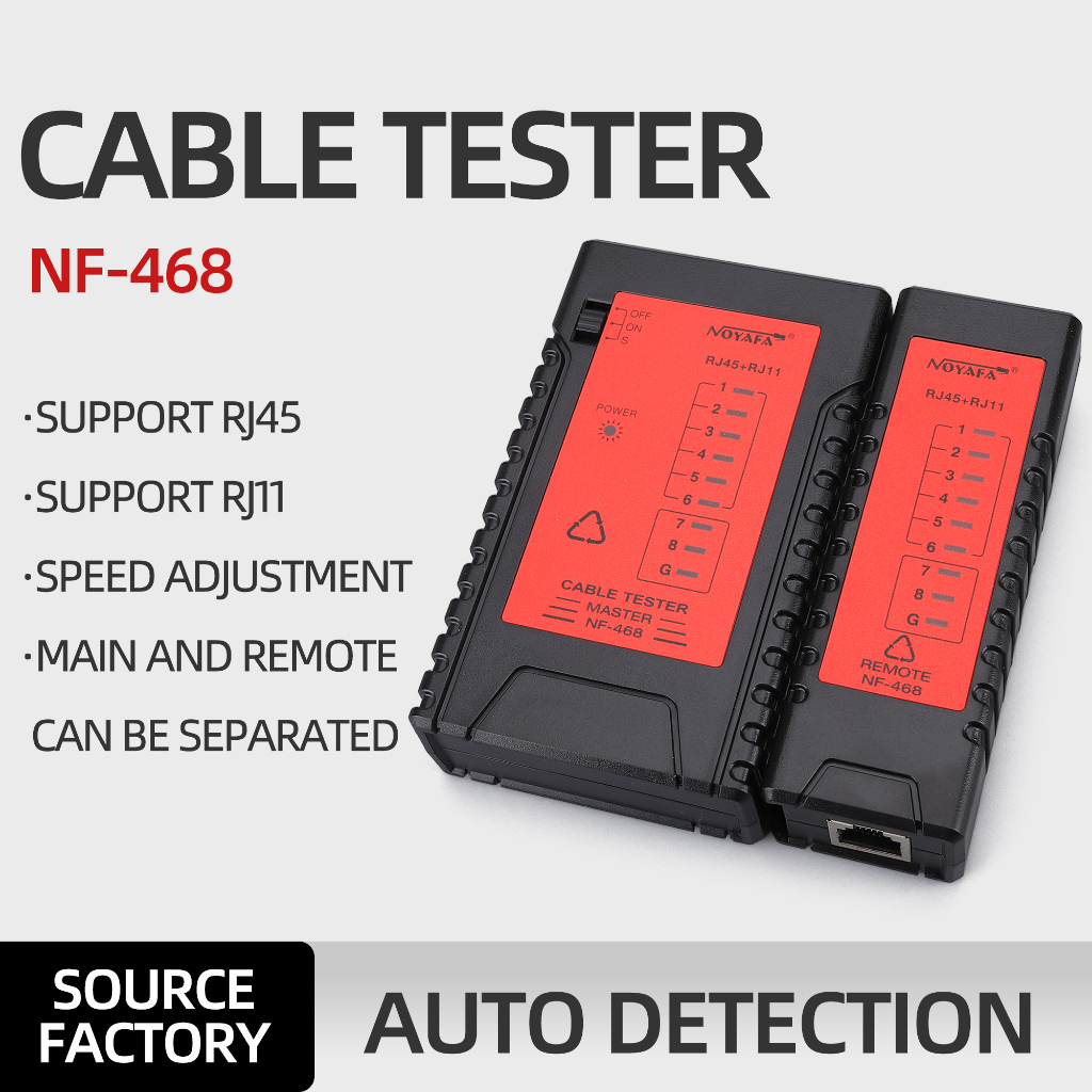 NF-468 Network Cable Tester for RJ45 RJ11 RJ12 CAT5 CAT6 CAT7 UTP Cable ...
