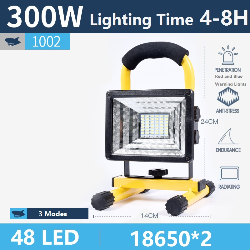 Smiling Shark 1002 Work Light Rechargeable Led Floodlight Super Bright ...