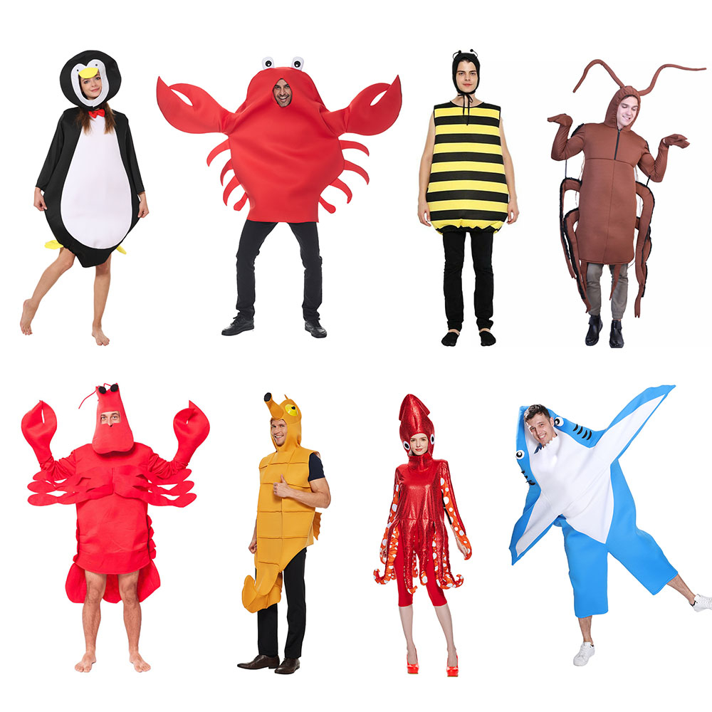 Ready Stock Adult Funny Red Crab Cosplay Costume Funky Sea Animals ...