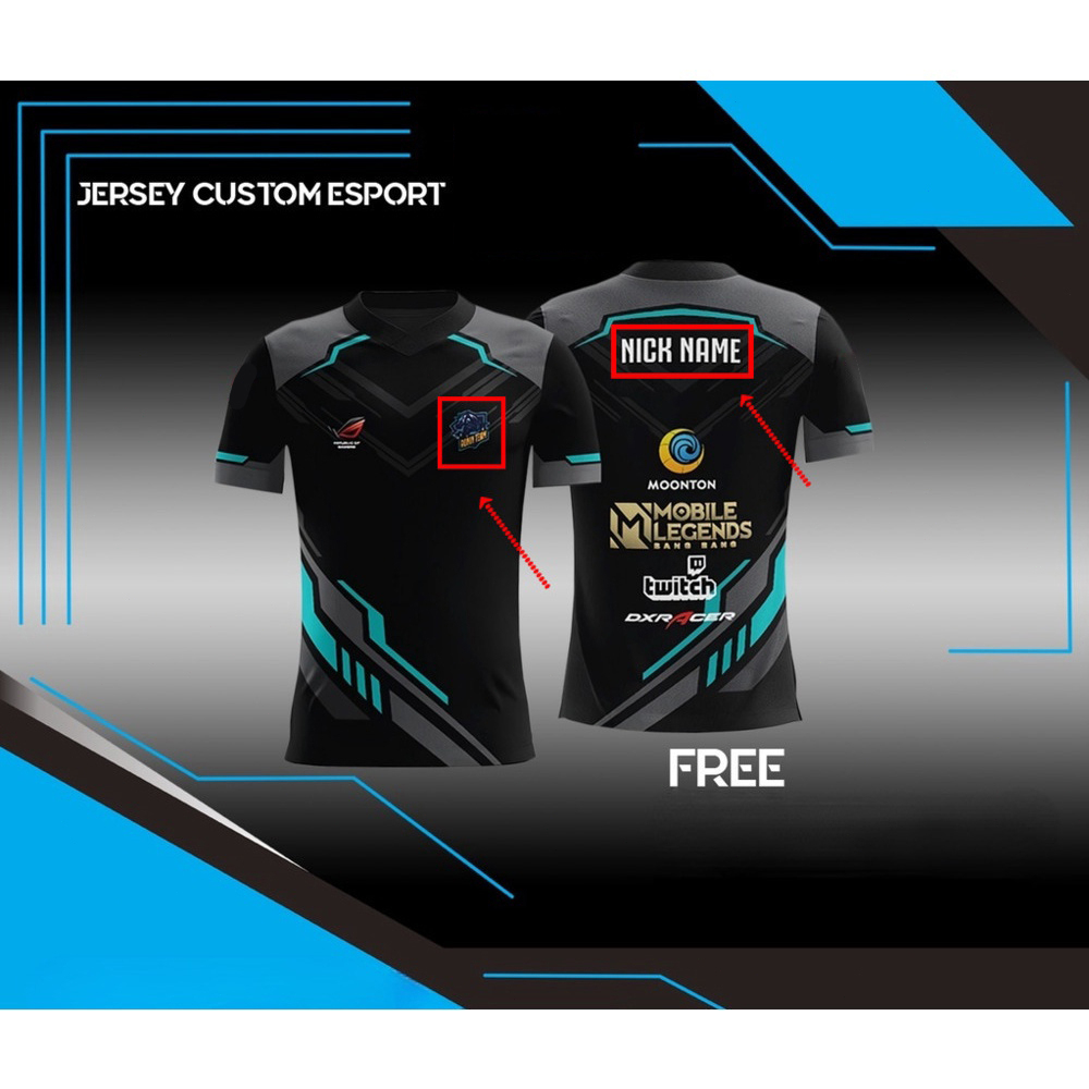 Jersey Clothes T-Shirt CUSTOM FF Free REQUEST NICKNAME And LOGO ...