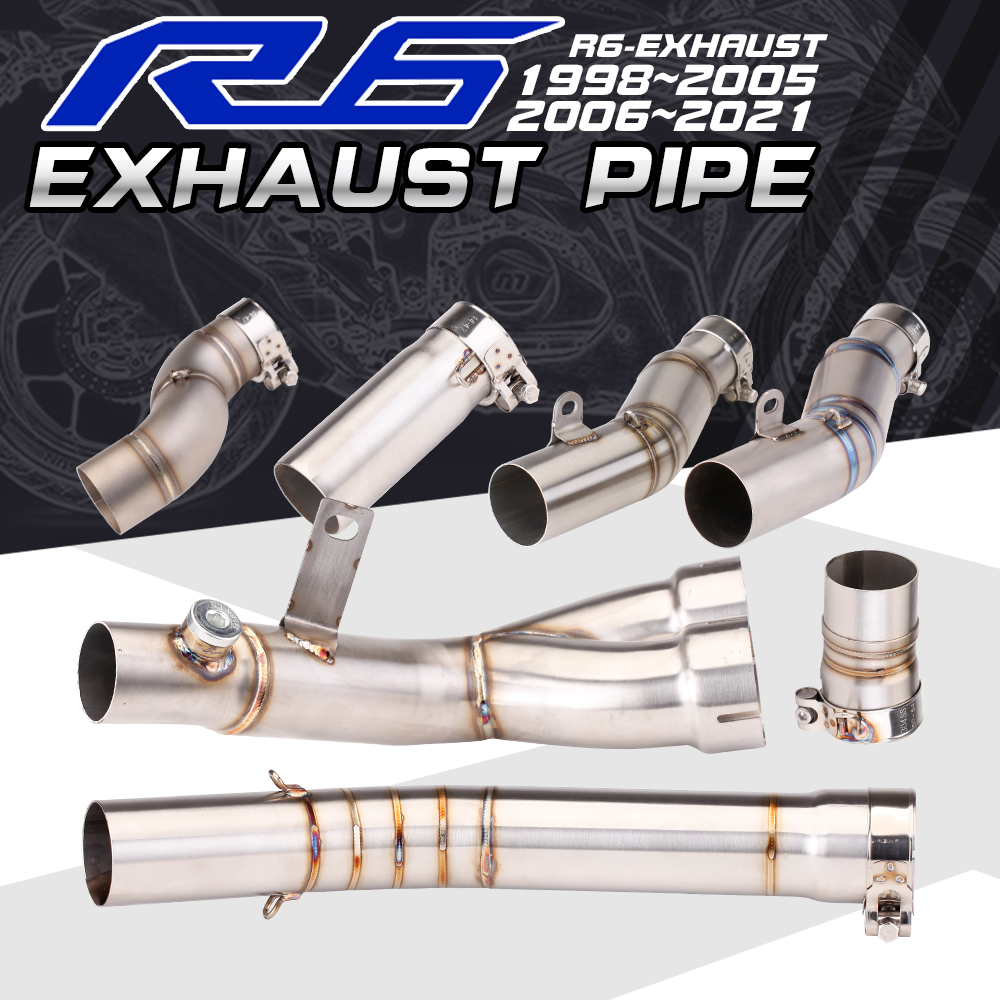 51mm Motorcycle Slip On Exhaust Middle Link Pipe Adapter Connector for ...