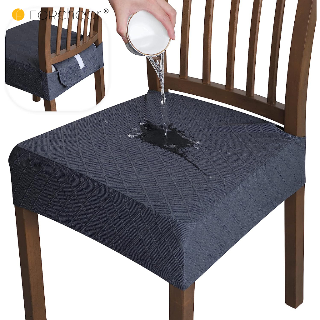 FORCHEER Waterproof Dining Chair Seat Cover Rear-Covered 1 Piece ...