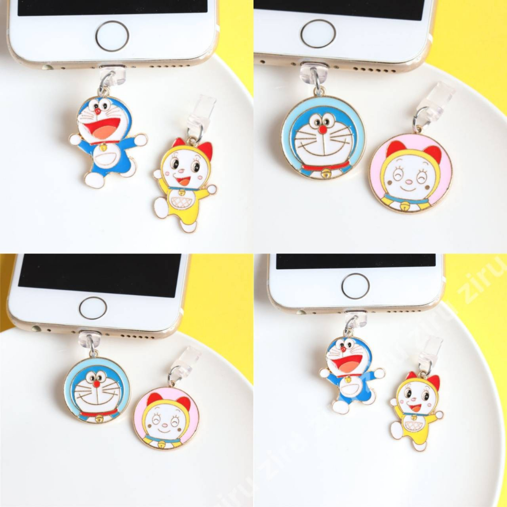 Doraemon Phone Anti Dust Plug Cute Anime Dorami Type C iphone Charging ...