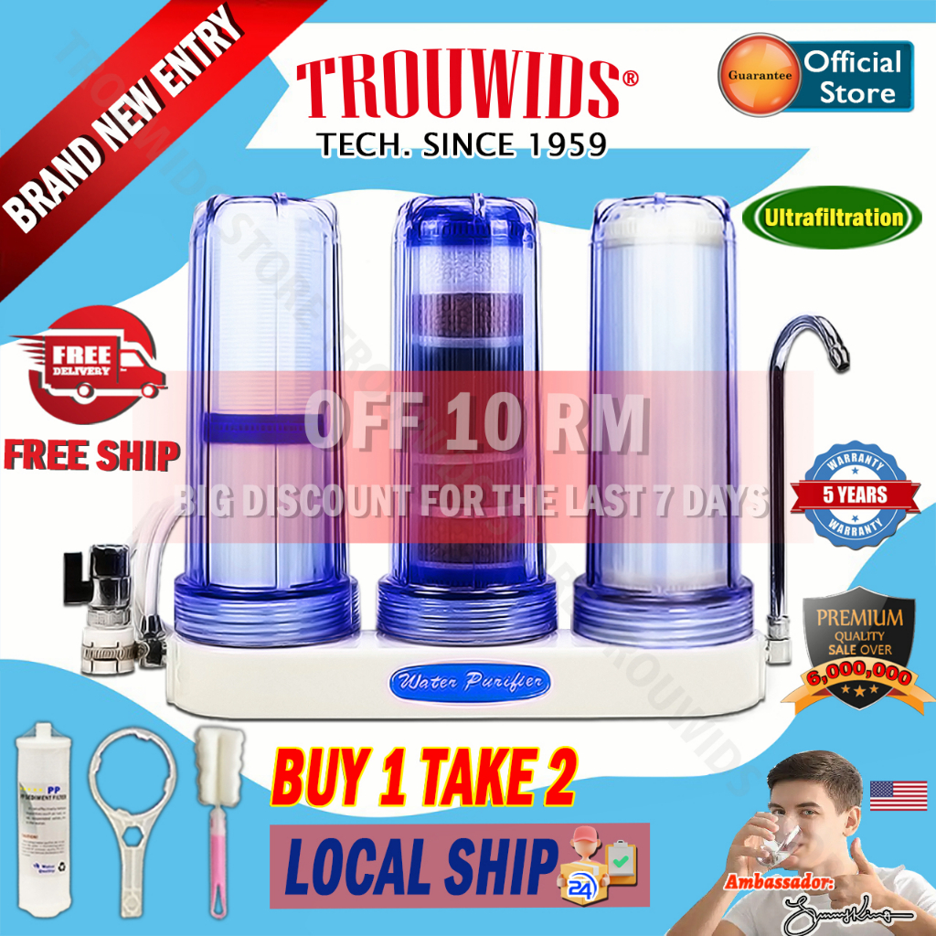 TROUWIDS Ultrafiltration Tap Water Filter Penapis Air Indoor Mineral ...