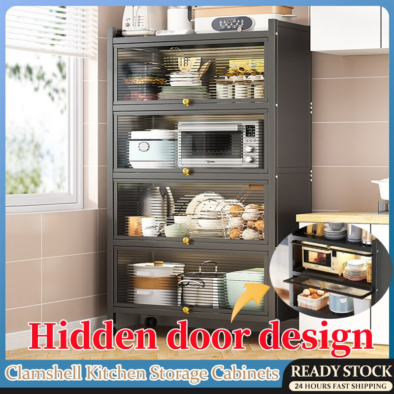 Dapur Kabinet Rak Dapur Kitchen Cabinet Microwave Oven Rack Multi-layer ...