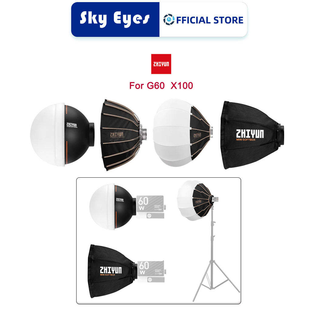 Zhiyun Video Light Softbox （lantern Softbox，dome Diffuser，mini Softbox