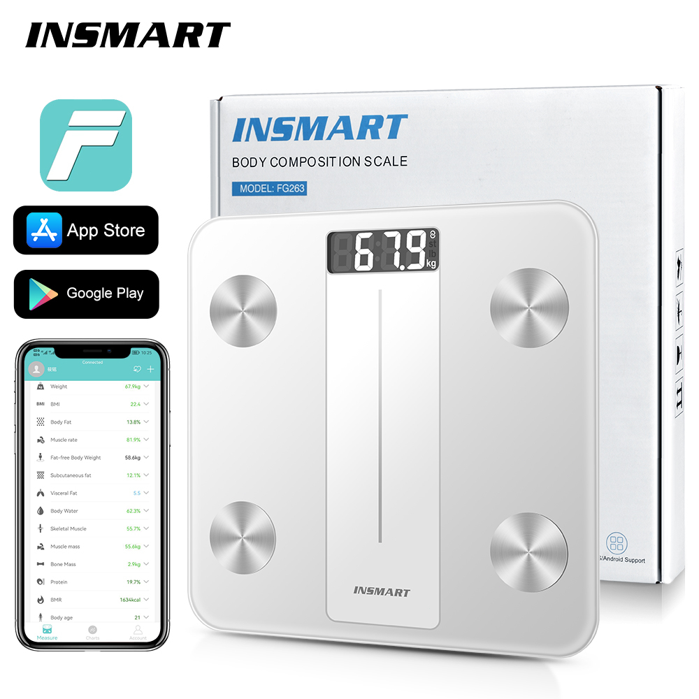 INSMART 14in1 Bluetooth BMI Weight Scale Penimbang Berat Badan Smart ...