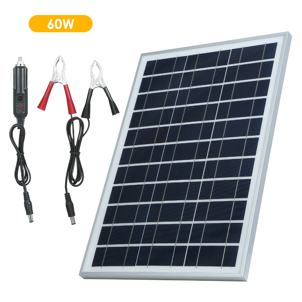 （Ready Stock）60W D C 5V/18V Flexible Solar Panel Kit Set IP65 Water ...