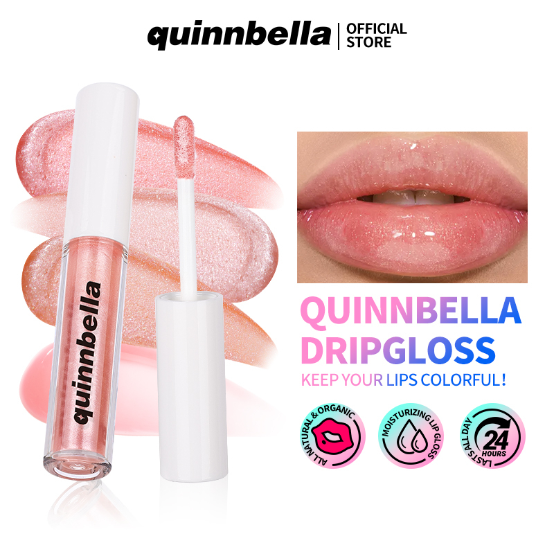 Quinnbella Lip Gloss 5 Unique Shimmering Shades with Glitter and ...