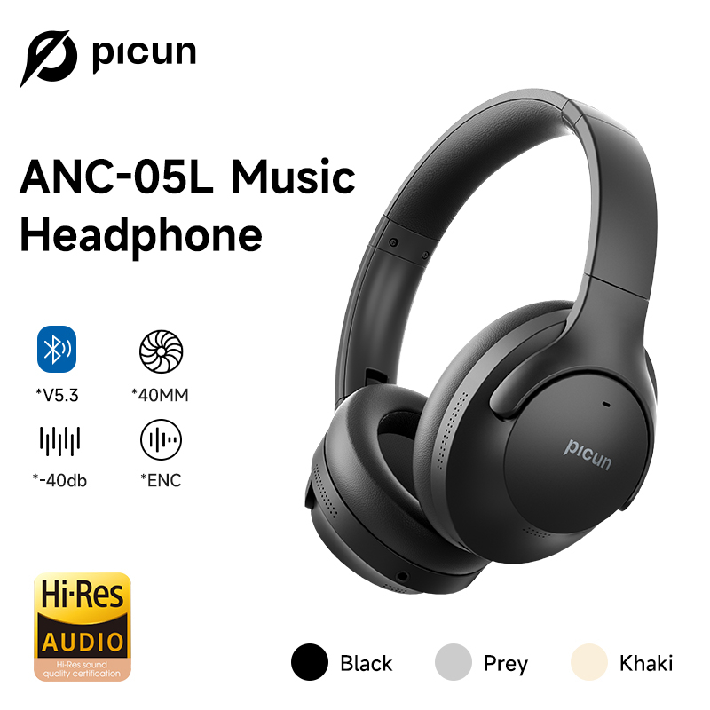 Picun ANC-05 Noise Cancellation Headphones Bluetooth V5.3 Wireless ...