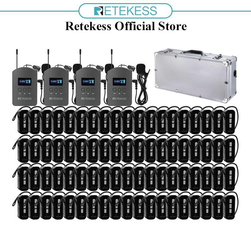 Retekess Wireless Microphone System TT112 Lapel Microphone Transmitter ...