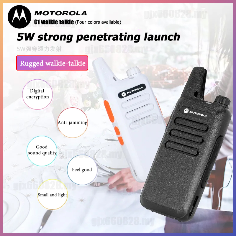 2023 NEW Upgraded Professional Set Motorola Mini Walkie Talkie C1 Call ...
